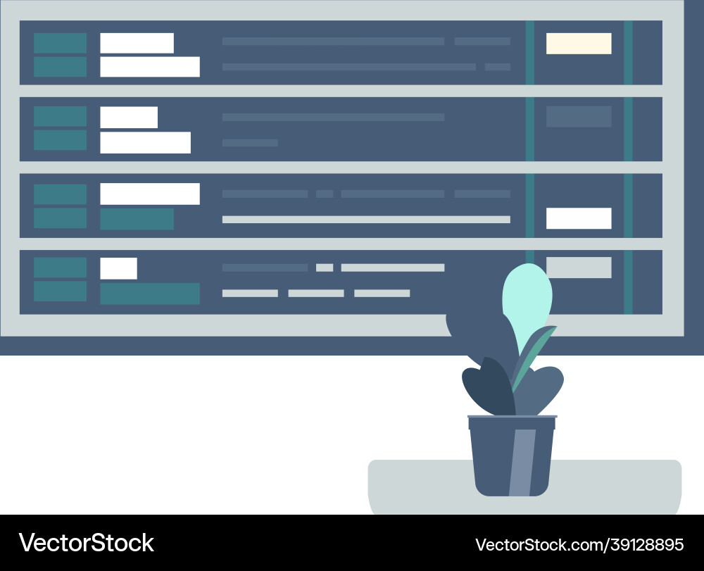 Schedule flat Royalty Free Vector Image - VectorStock