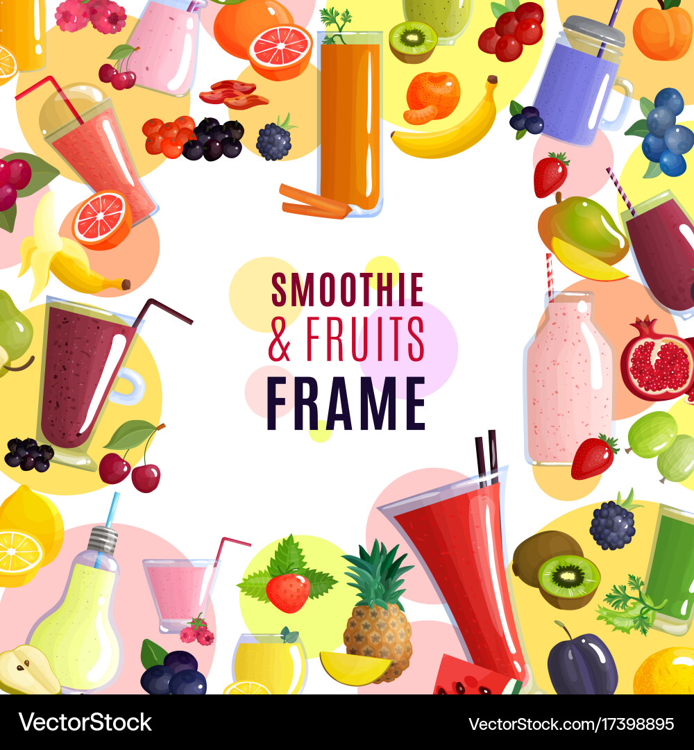 Smoothie frame background Royalty Free Vector Image