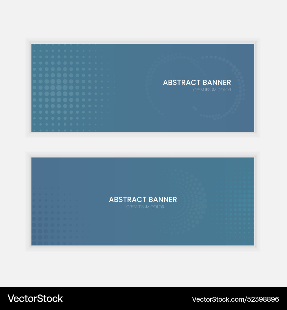 Abstract blue gradient banner halftone dotted Vector Image