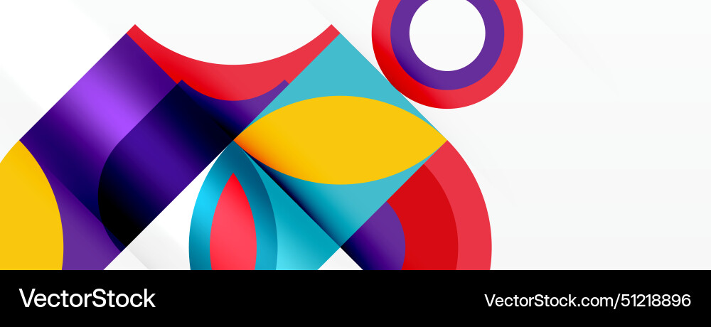 Electric blue logo with circles and squares Vector Image