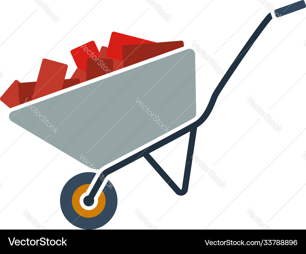 Icon construction cart Royalty Free Vector Image