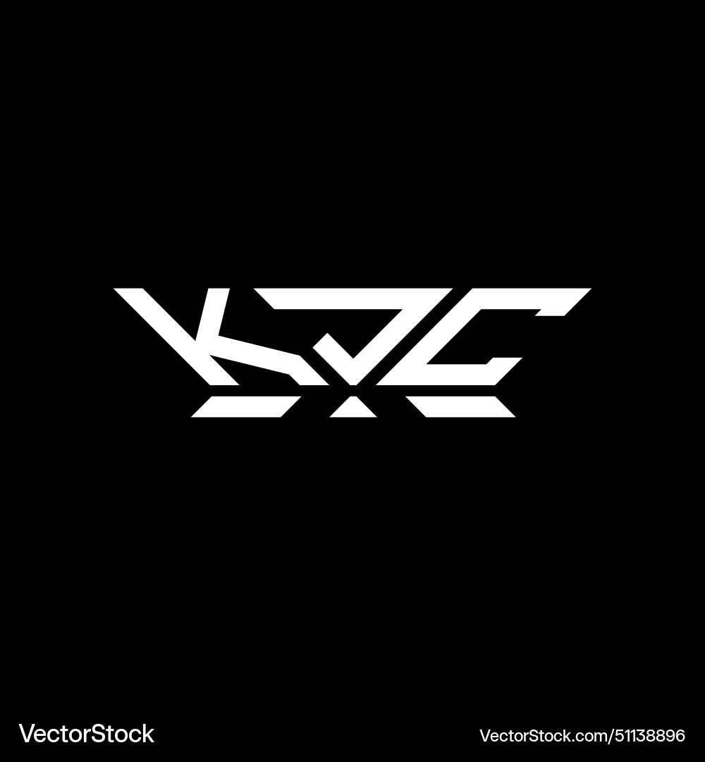 Kjc letter logo design kjc simple and modern logo Vector Image