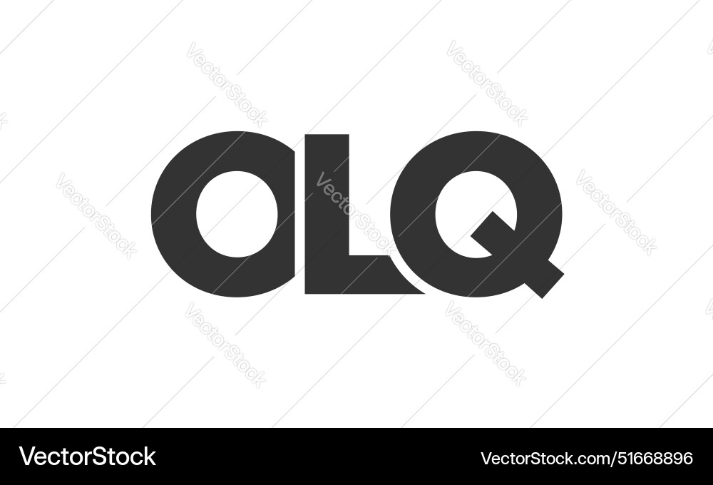 Olq logo design template with strong and modern Vector Image