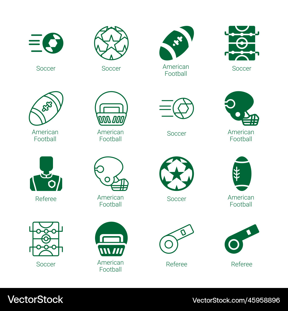 Referee icons Royalty Free Vector Image - VectorStock