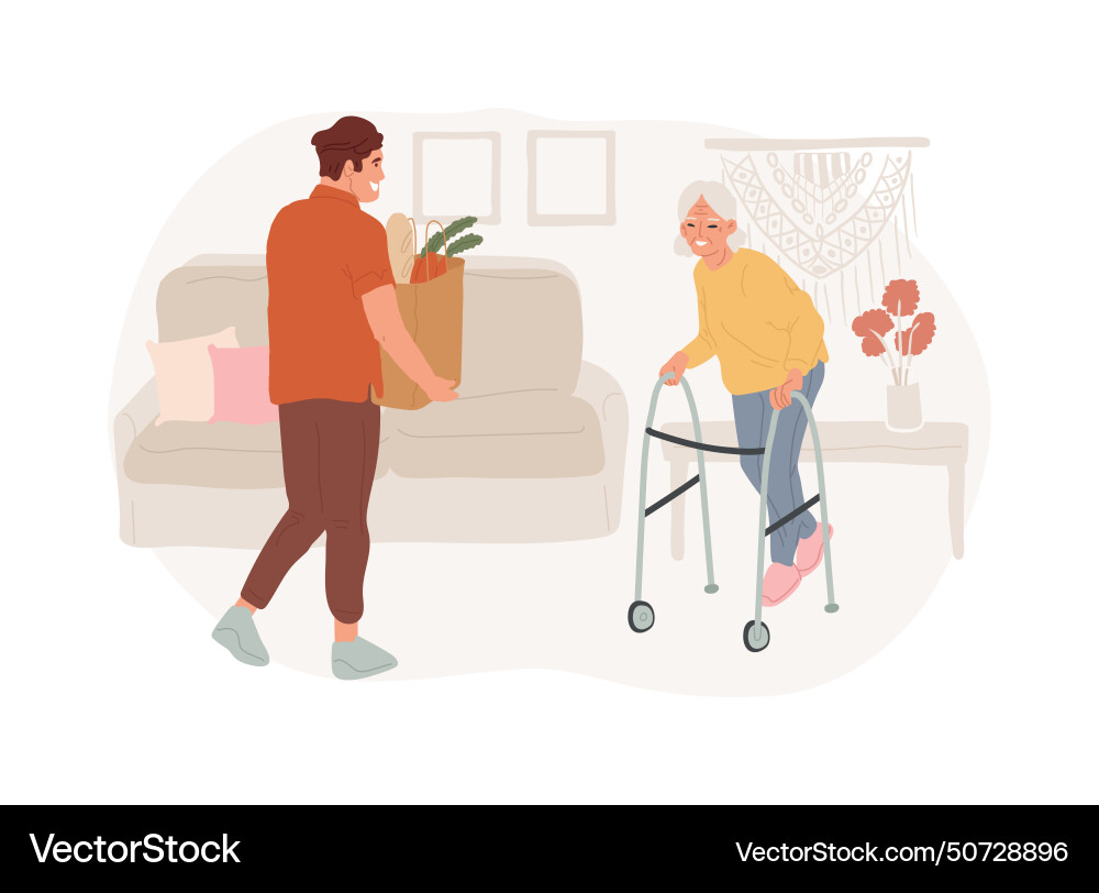 Social work isolated concept Royalty Free Vector Image