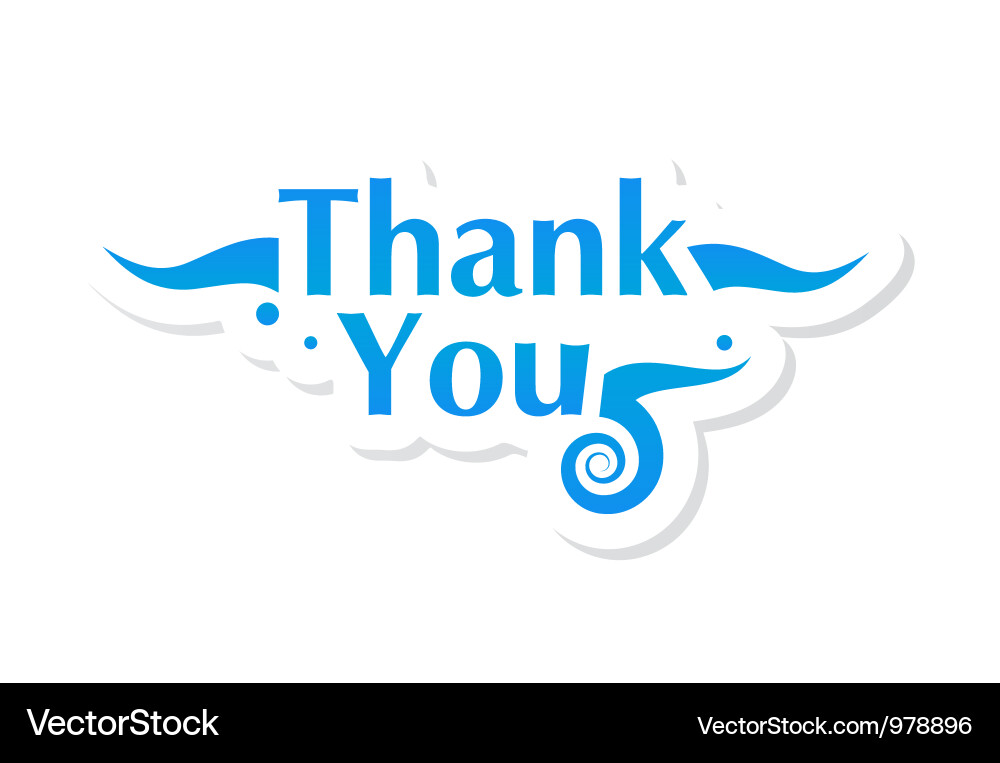 Thank you graphic Royalty Free Vector Image - VectorStock