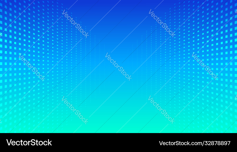 Abstract halftone perspective blue gradient Vector Image