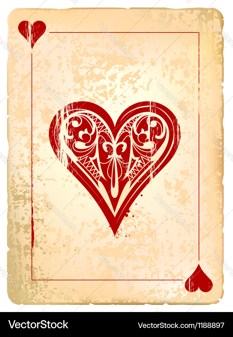 Ace of hearts Royalty Free Vector Image - VectorStock