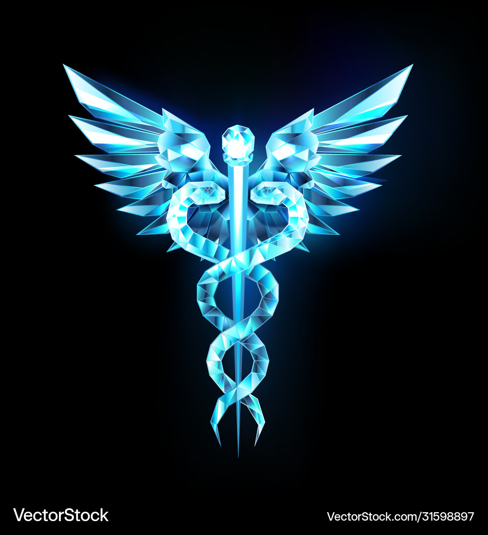 Caduceus Logo Medical Caduceus Symbol Design Illustration Vector Eps