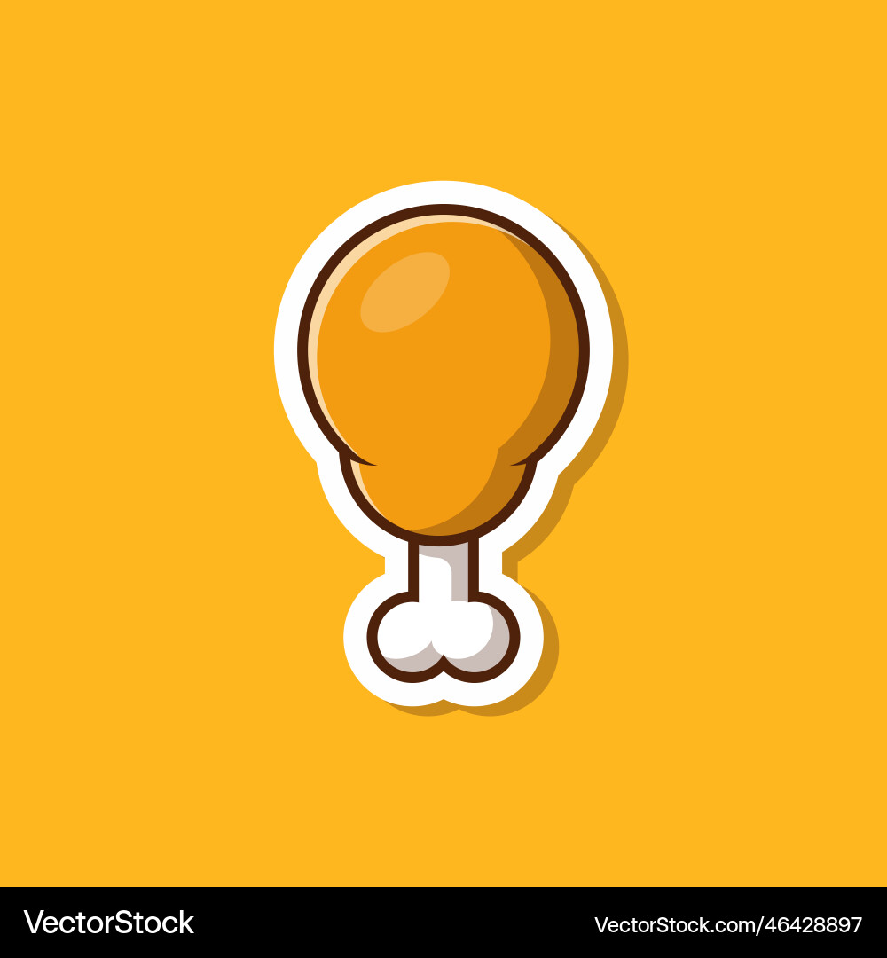 Chicken wing cartoon Royalty Free Vector Image