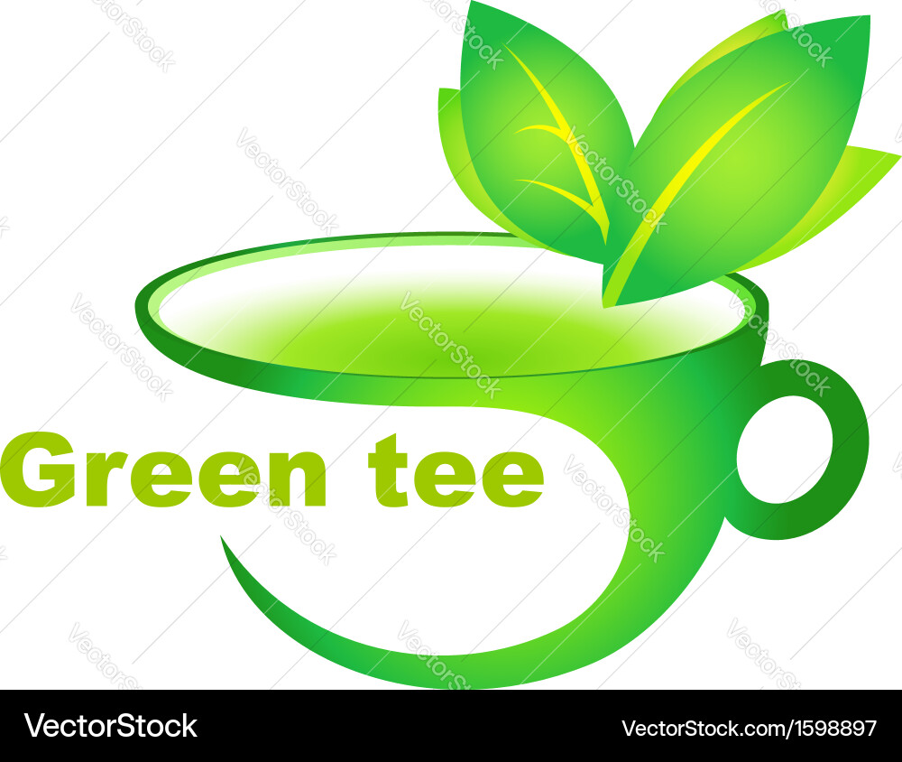 Cup of green tea Royalty Free Vector Image - VectorStock