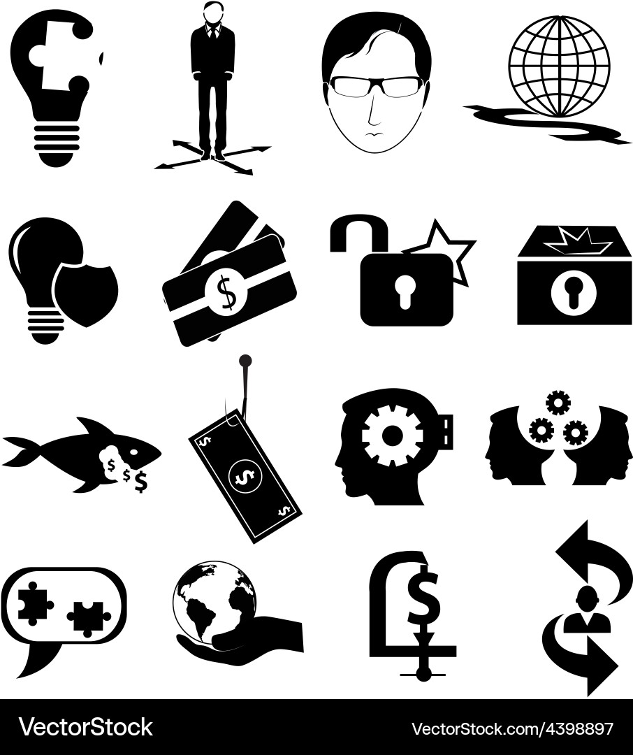 Finance Icon Set - Business & Money Royalty Free Vector