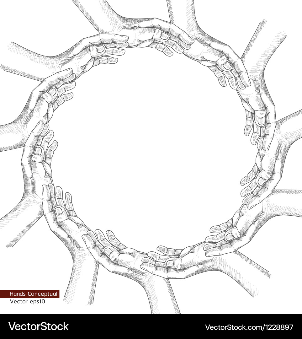 Hands drawing concept Royalty Free Vector Image