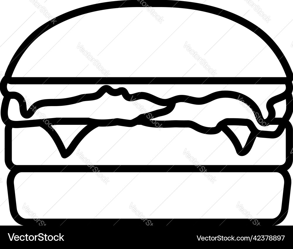 Icon of hamburger Royalty Free Vector Image - VectorStock