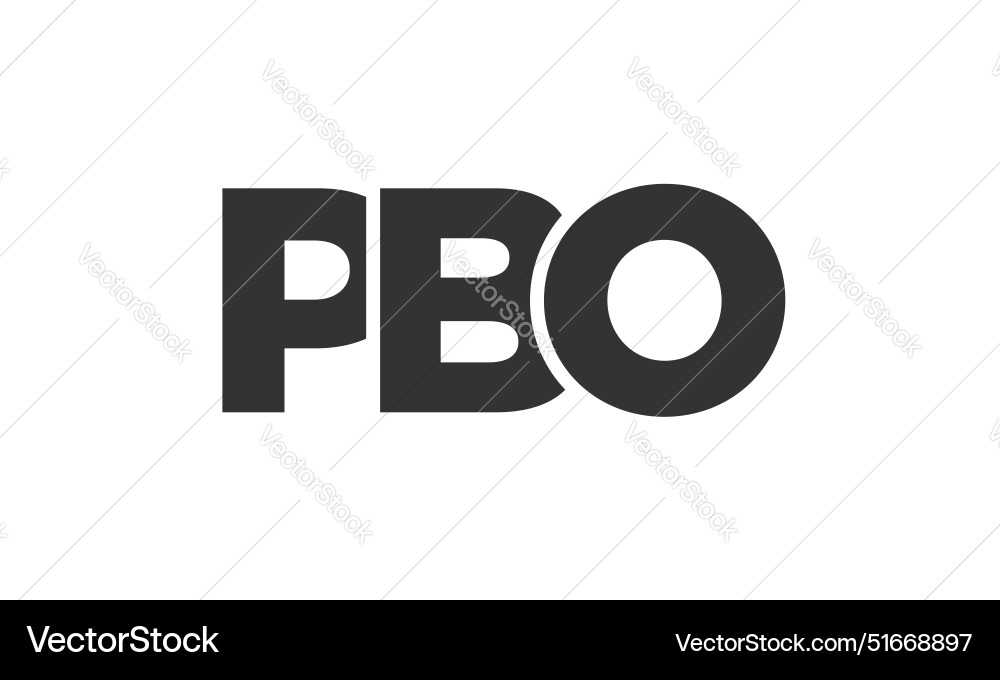 Pbo logo design template with strong and modern Vector Image