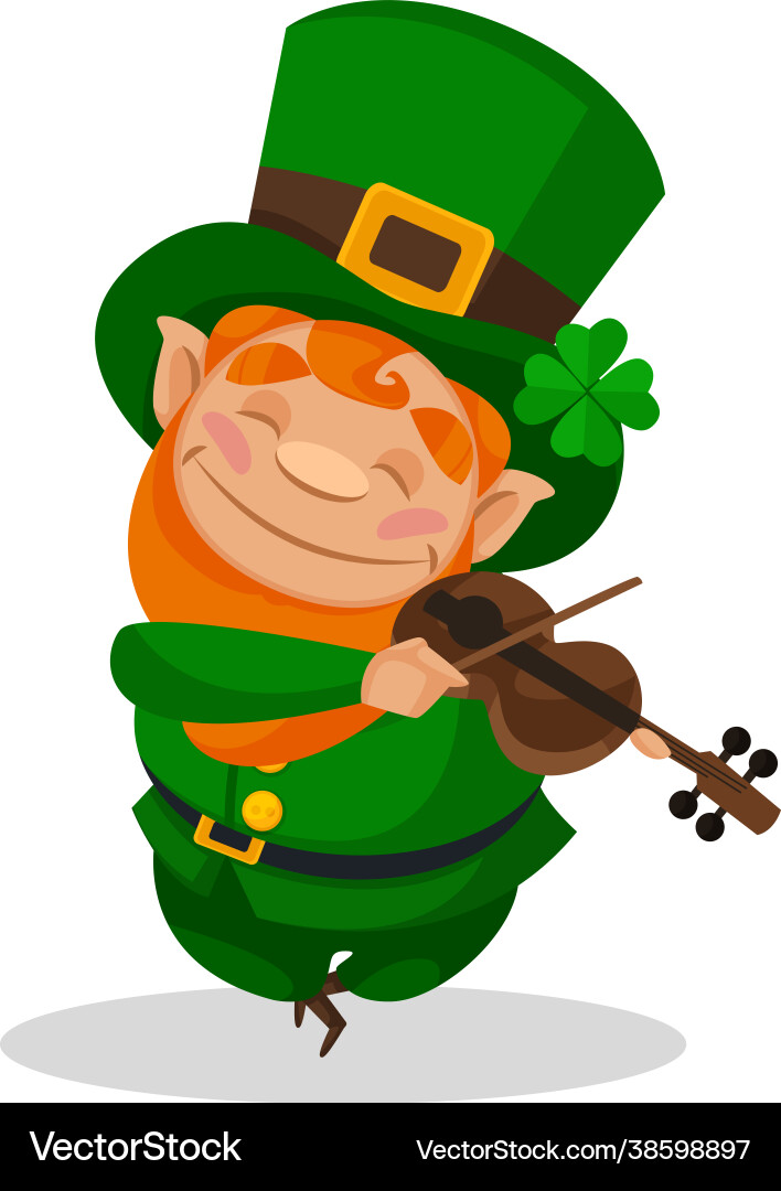 Saint patrick cartoon character Royalty Free Vector Image