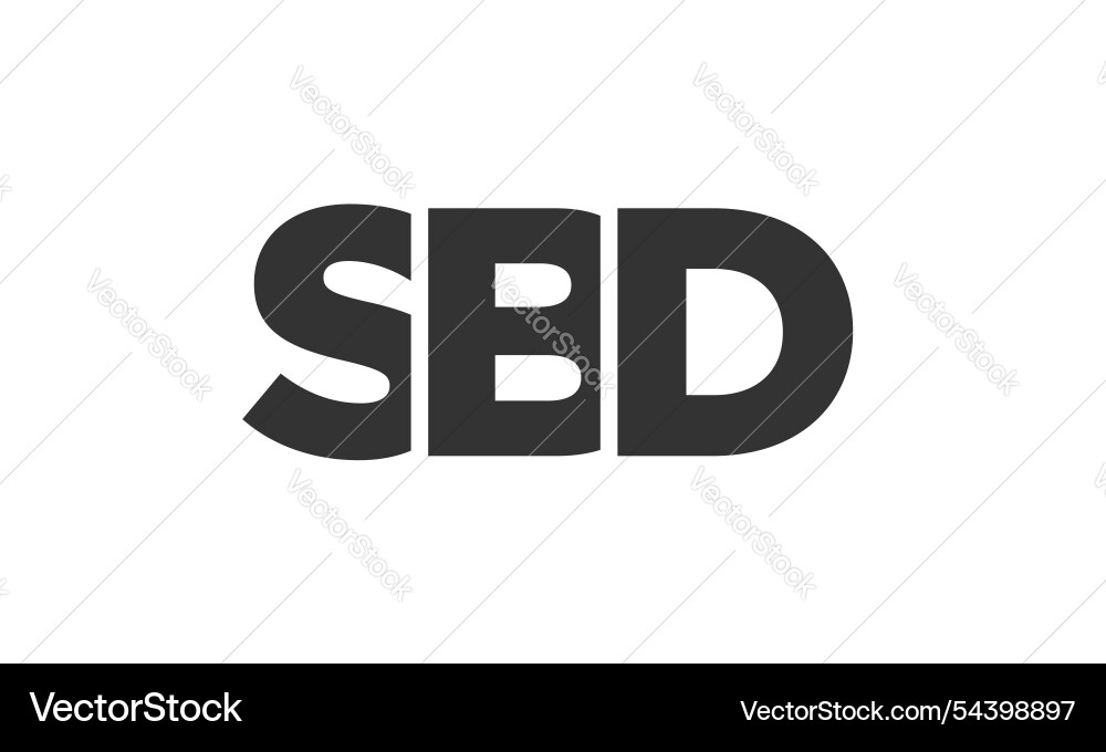 Sbd logo design template with strong and modern – Royalty-Free Vector ...