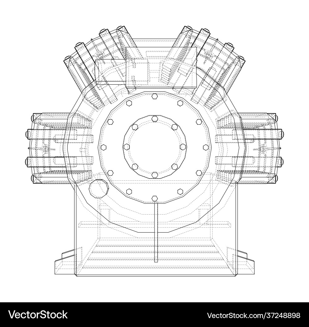 Air conditioning compressor Royalty Free Vector Image