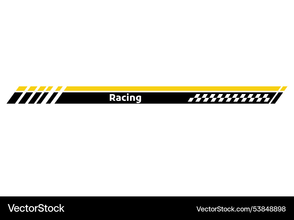 Car race stripe automobile identity vehicle Vector Image