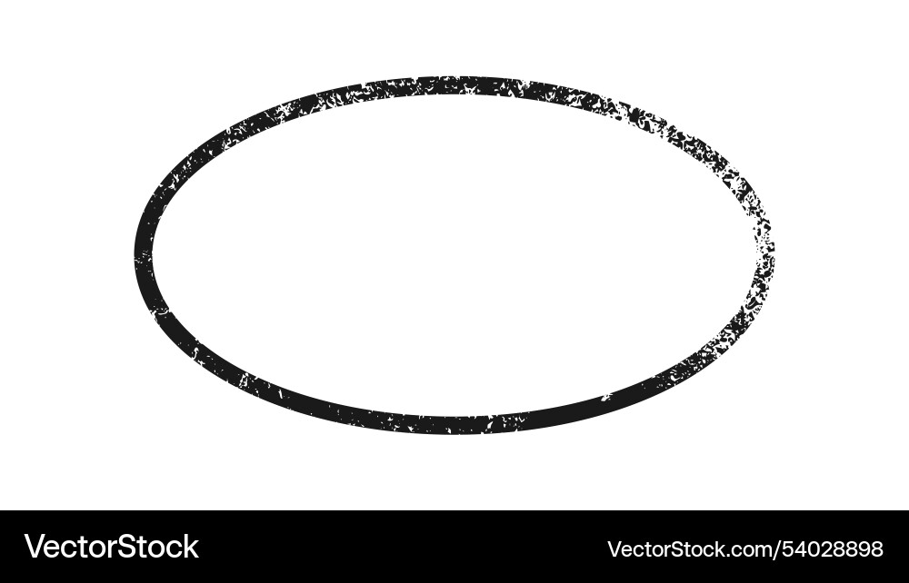 Grunge border in oval form Royalty Free Vector Image