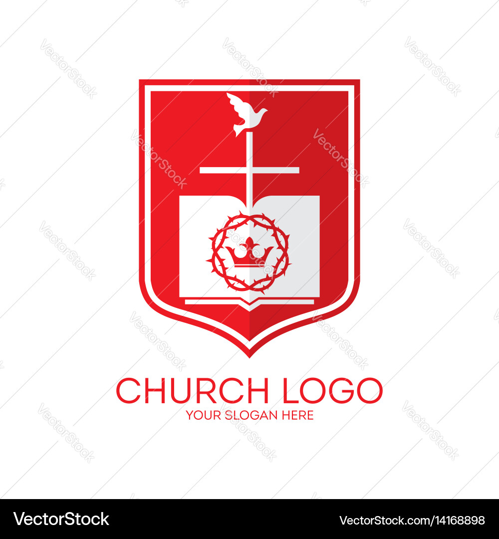 Kirchenlogo und christliche Symbole Lizenzfreier Vektor