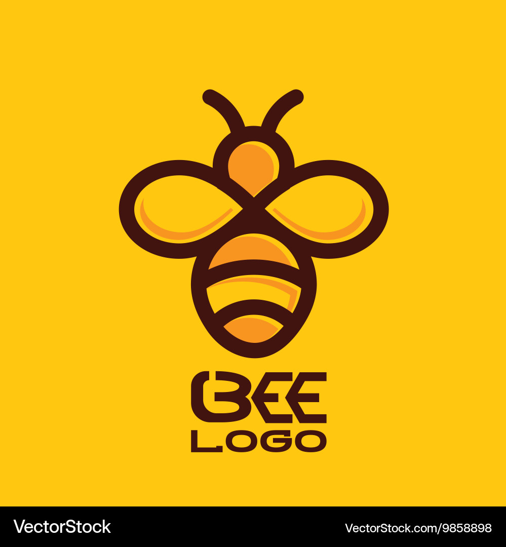 Modern Bee Logo Concept Royalty Free Vector Image