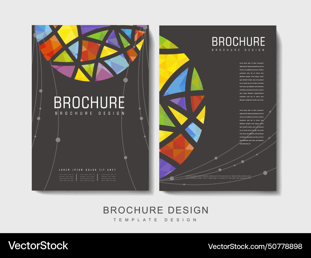Modern brochure template Royalty Free Vector Image