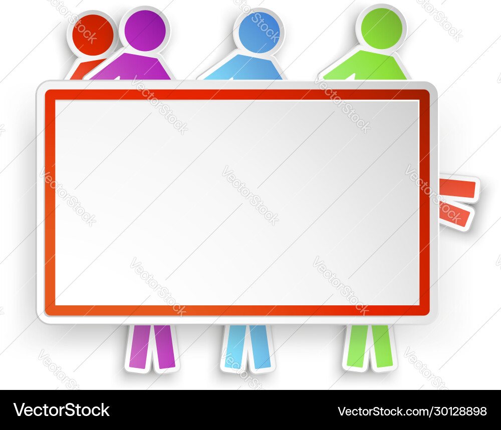 Paper people Royalty Free Vector Image - VectorStock