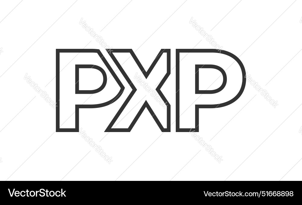 Pxp logo design template with strong and modern Vector Image