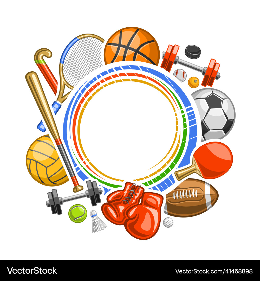 Sports Equipment Frame Royalty Free Vector Image