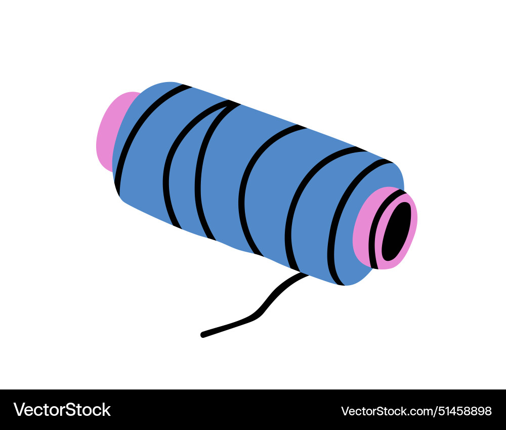 Thread spool reel sewing bobbin rolled string Vector Image