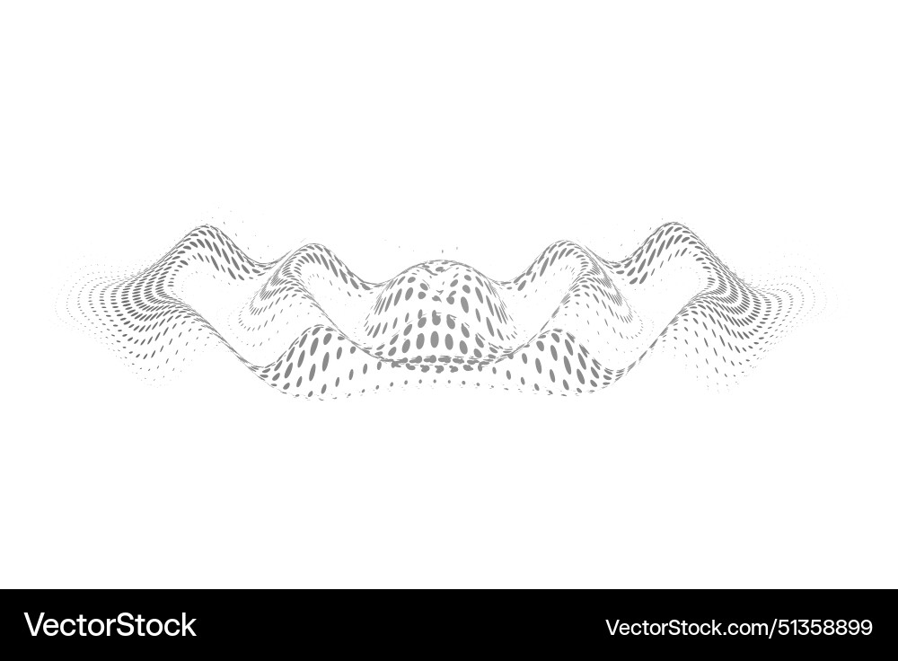 3d wavy ripple effect sound impact dynamic Vector Image