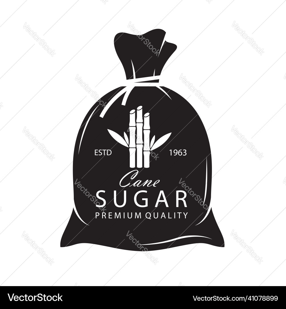 Big sack with sugar Royalty Free Vector Image - VectorStock