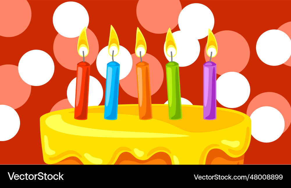 Birthday cake happy Royalty Free Vector Image - VectorStock