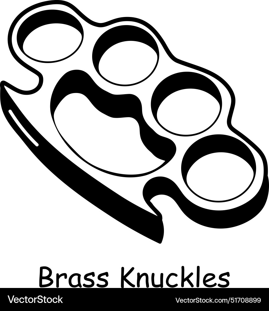 Brass knuckles Royalty Free Vector Image - VectorStock
