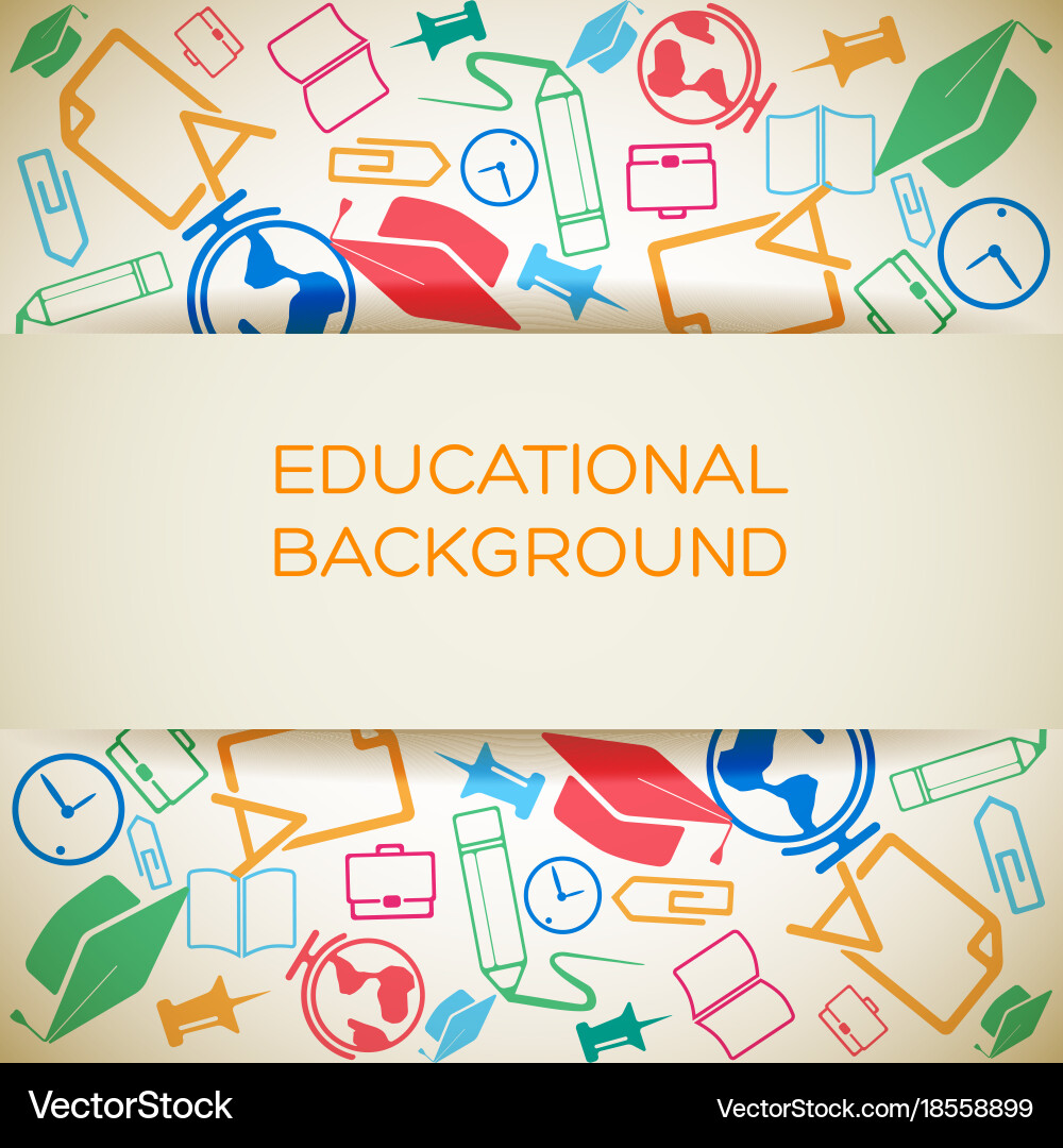 Educational light background Royalty Free Vector Image