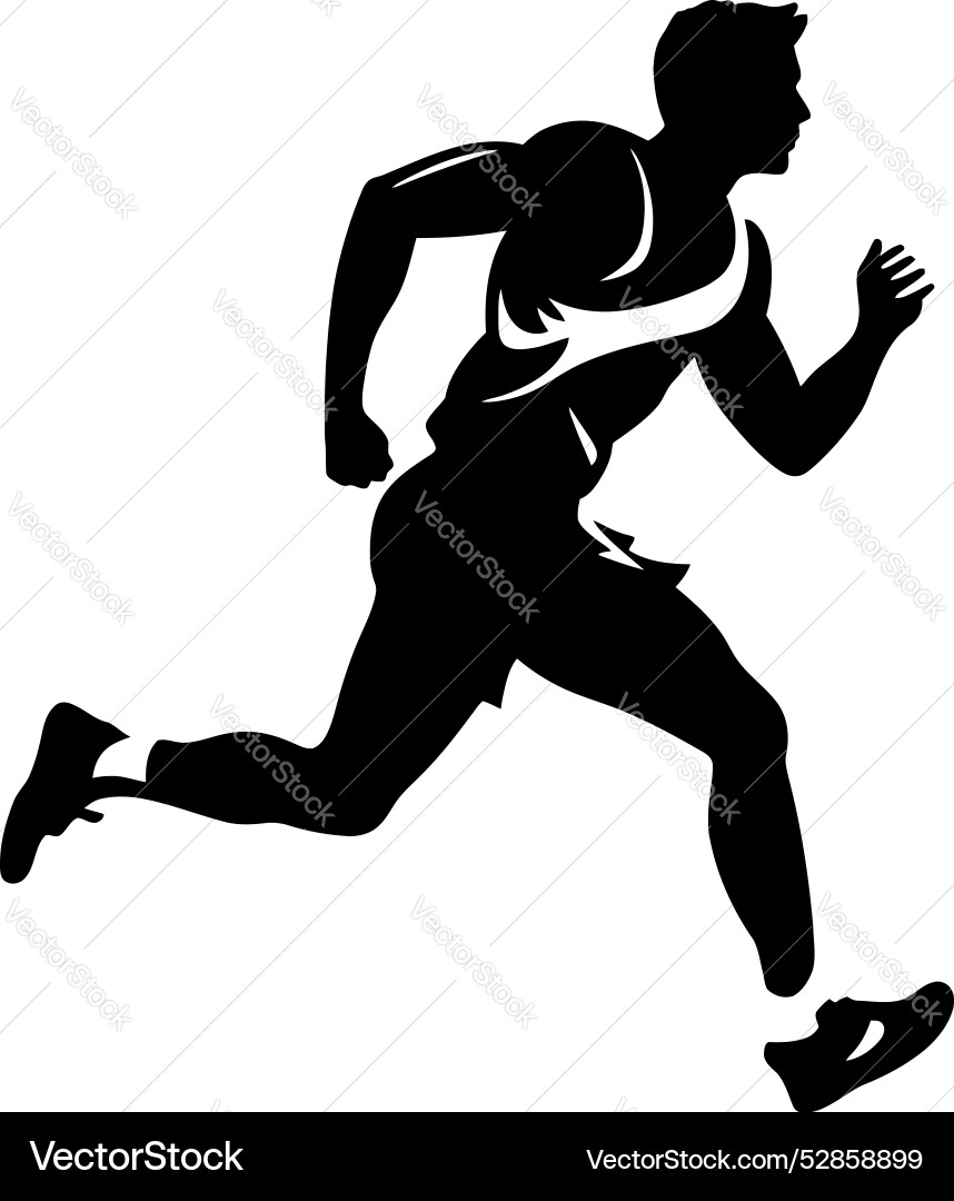 Swift sprinter marathon runner spirit Royalty Free Vector