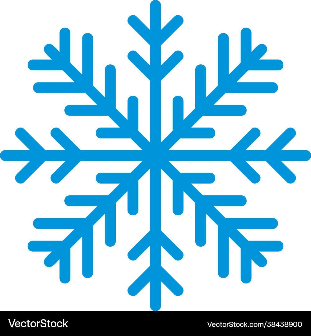 Blue snowflake Royalty Free Vector Image - VectorStock