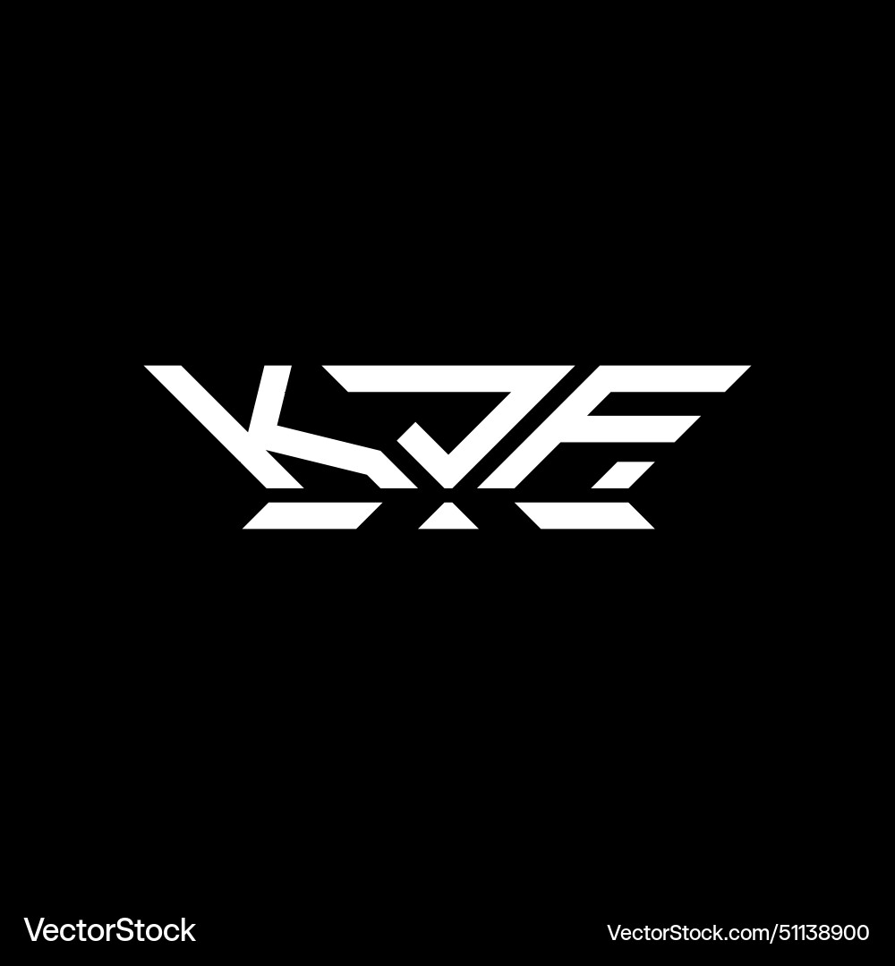 Kjf letter logo design kjf simple and modern logo Vector Image