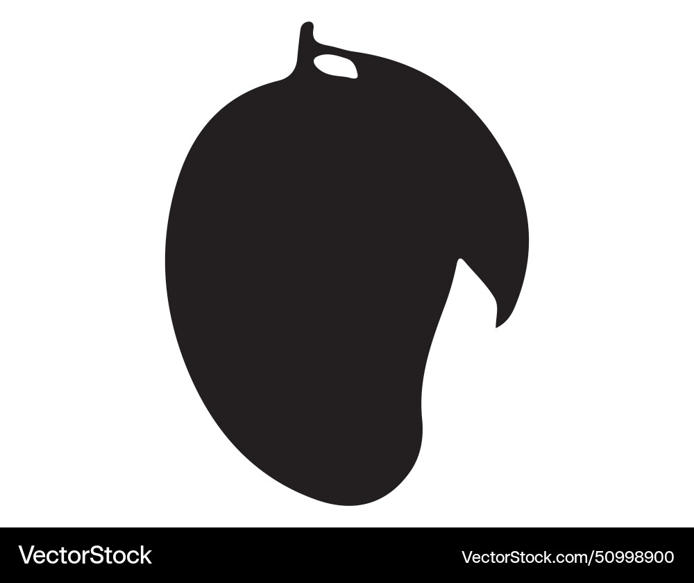 Mango silhouette art Royalty Free Vector Image