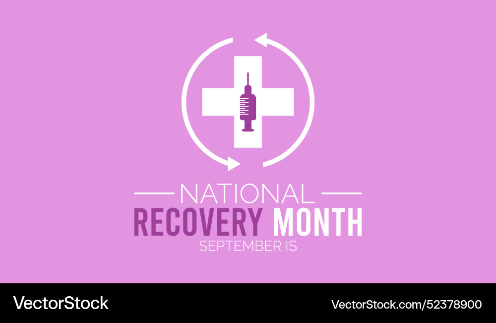 National recovery month Royalty Free Vector Image