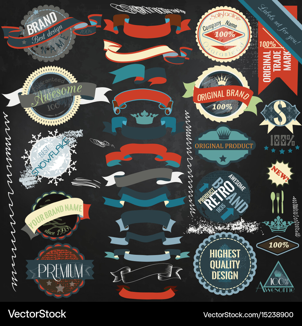 Retro Label Set - Vintage Collection Royalty Free Vector