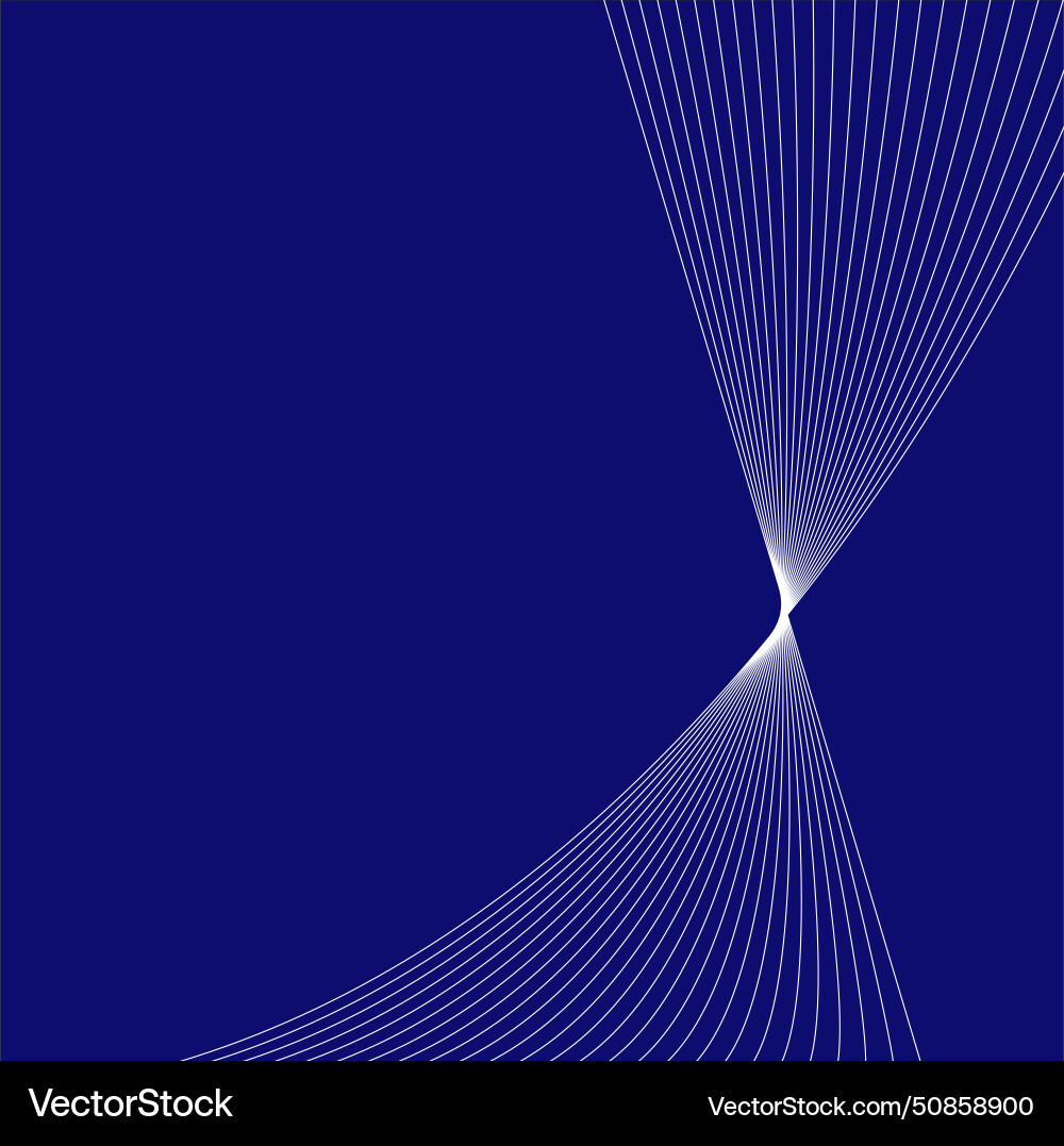 White single line art abstract bule background Vector Image