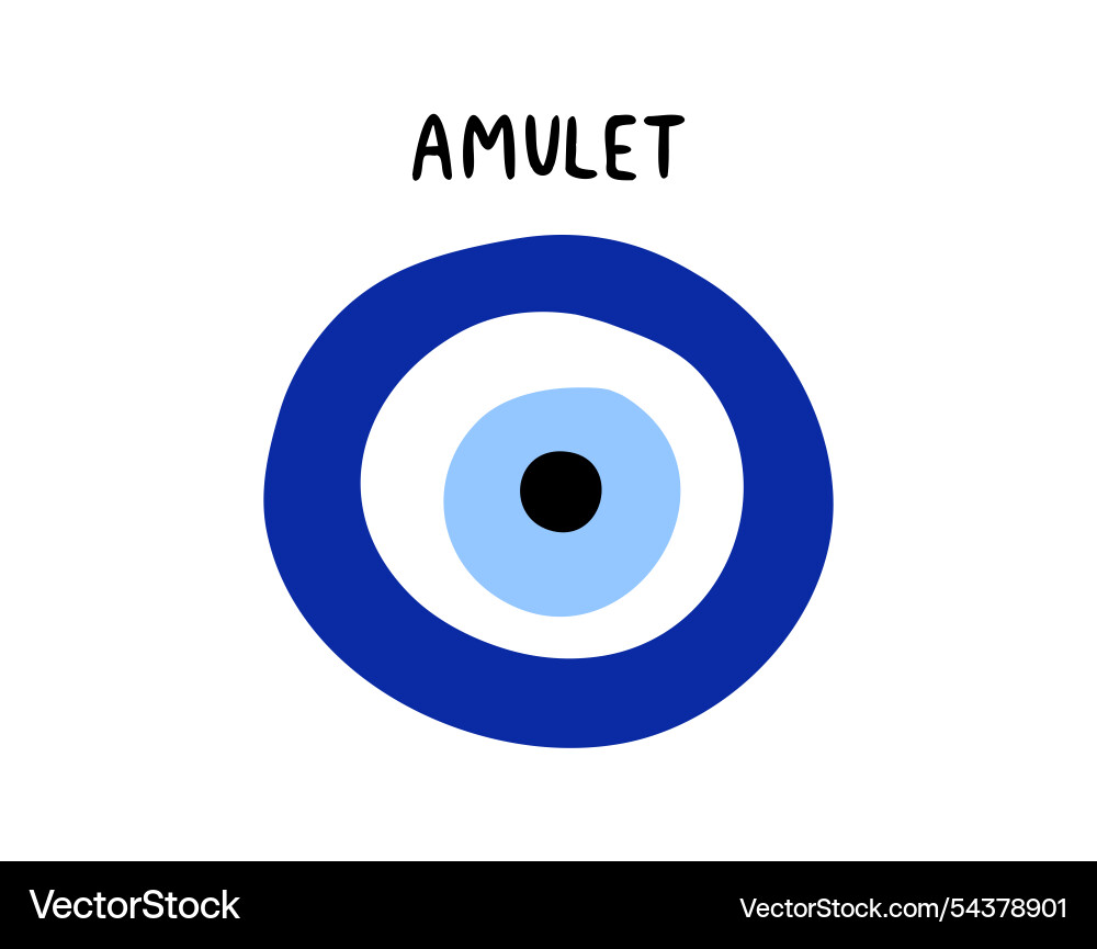 Amulet from the evil eye isolated icon Royalty Free Vector