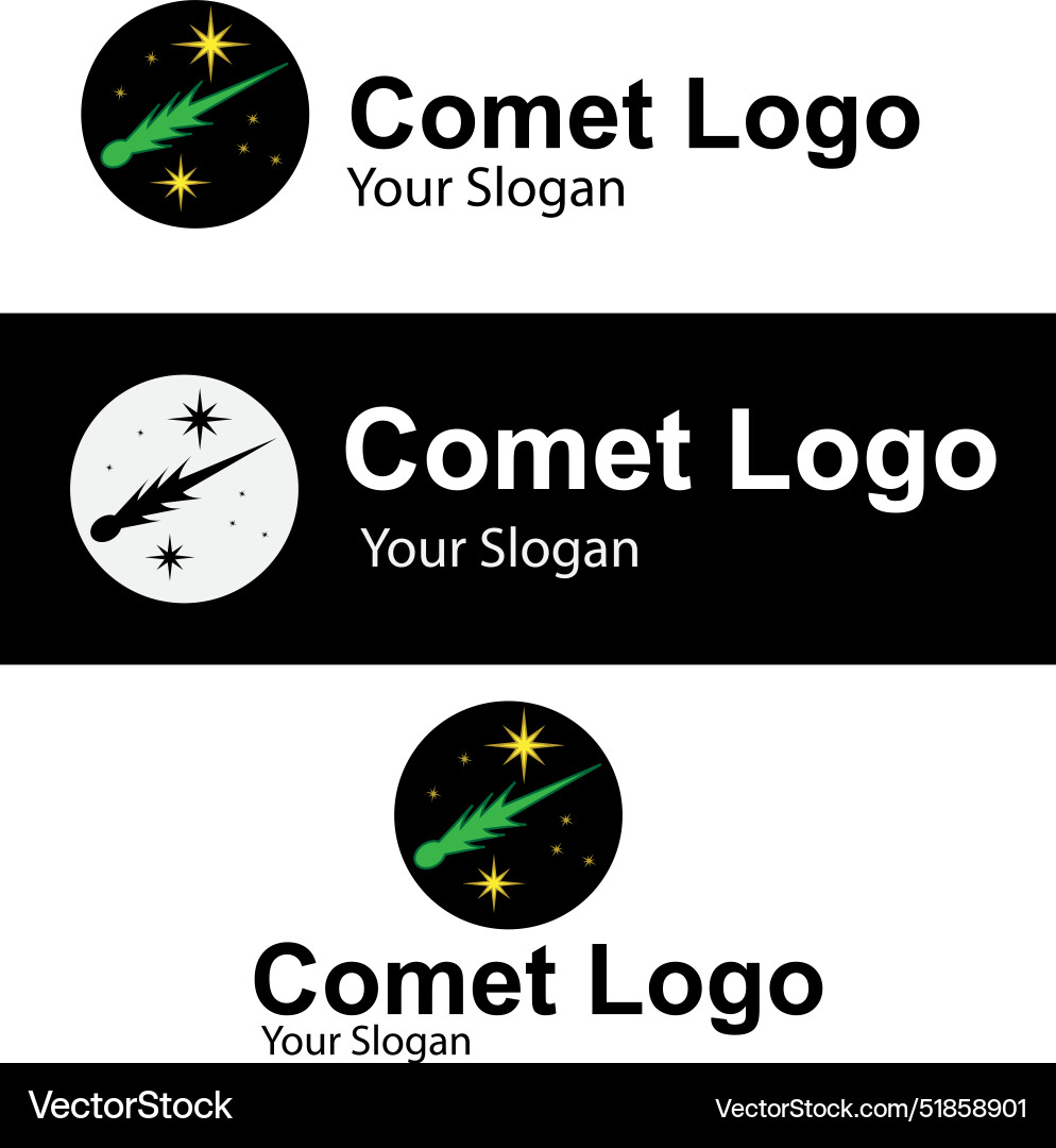 Comet logo Royalty Free Vector Image - VectorStock