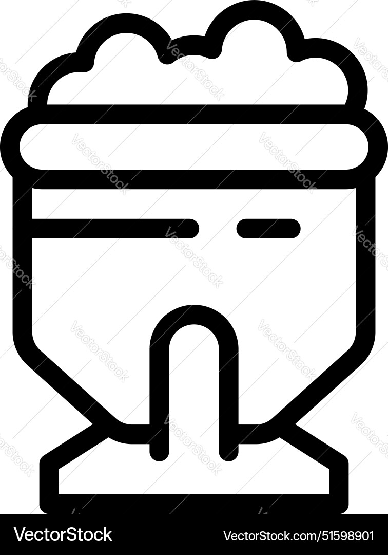 Concrete mixer mixing cement for construction Vector Image