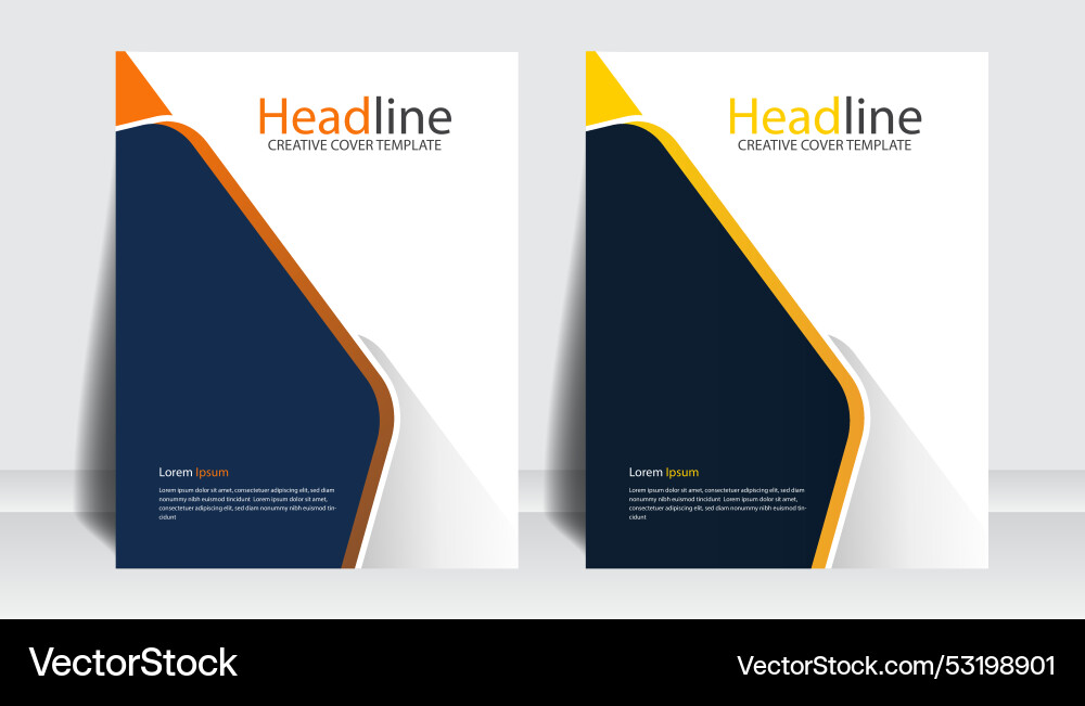 Creative business book cover page design template Vector Image