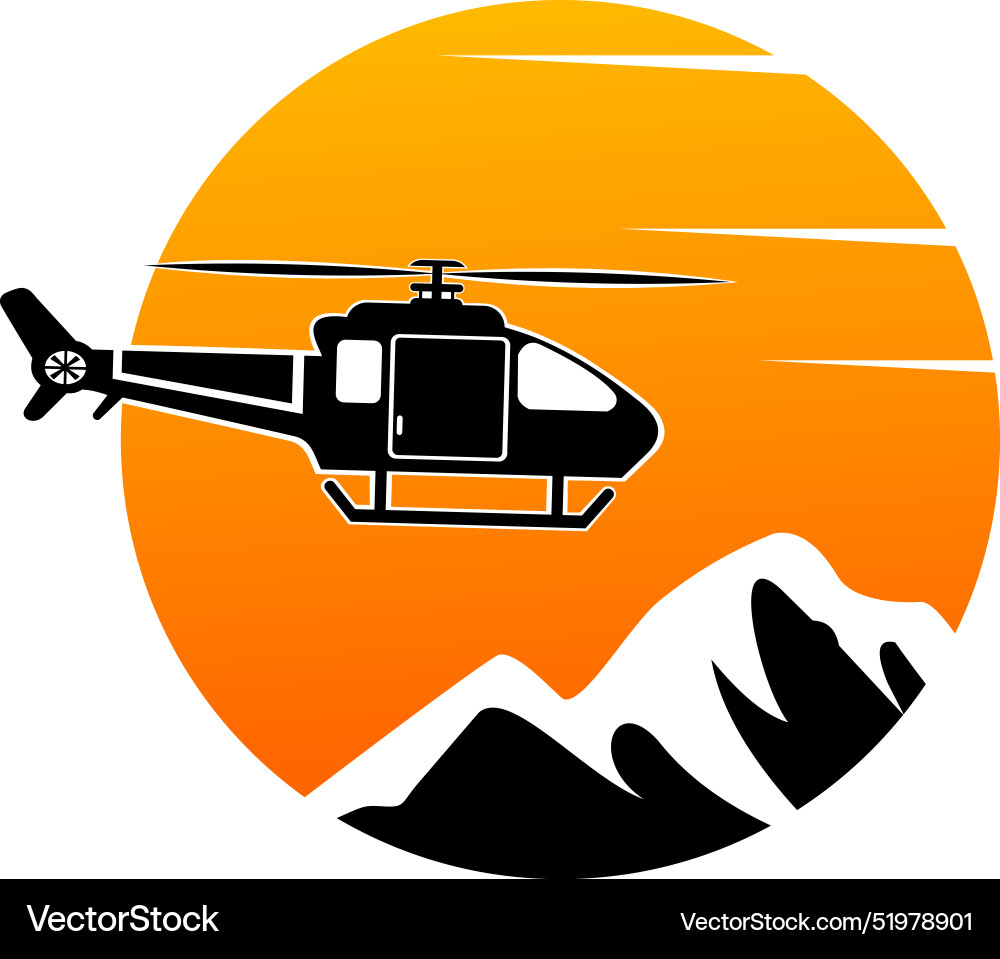 Helicopter template design Royalty Free Vector Image