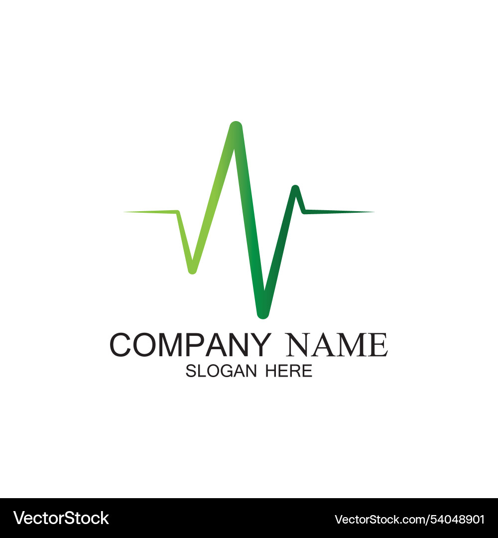 Pulse line template Royalty Free Vector Image - VectorStock