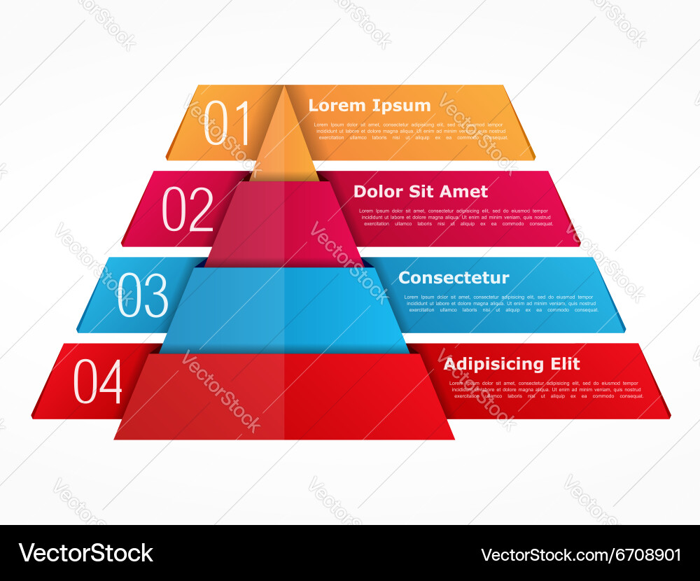 Pyramid chart Royalty Free Vector Image - VectorStock
